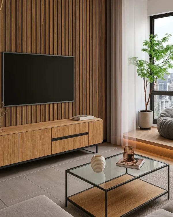 Wall Panel MDF Interior Acik Ceviz (1,68m2 x caja) - MICELI